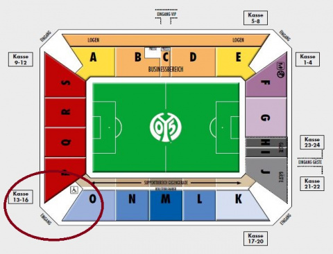 Eingang Rollstuhlplätze | Bundesliga Reiseführer